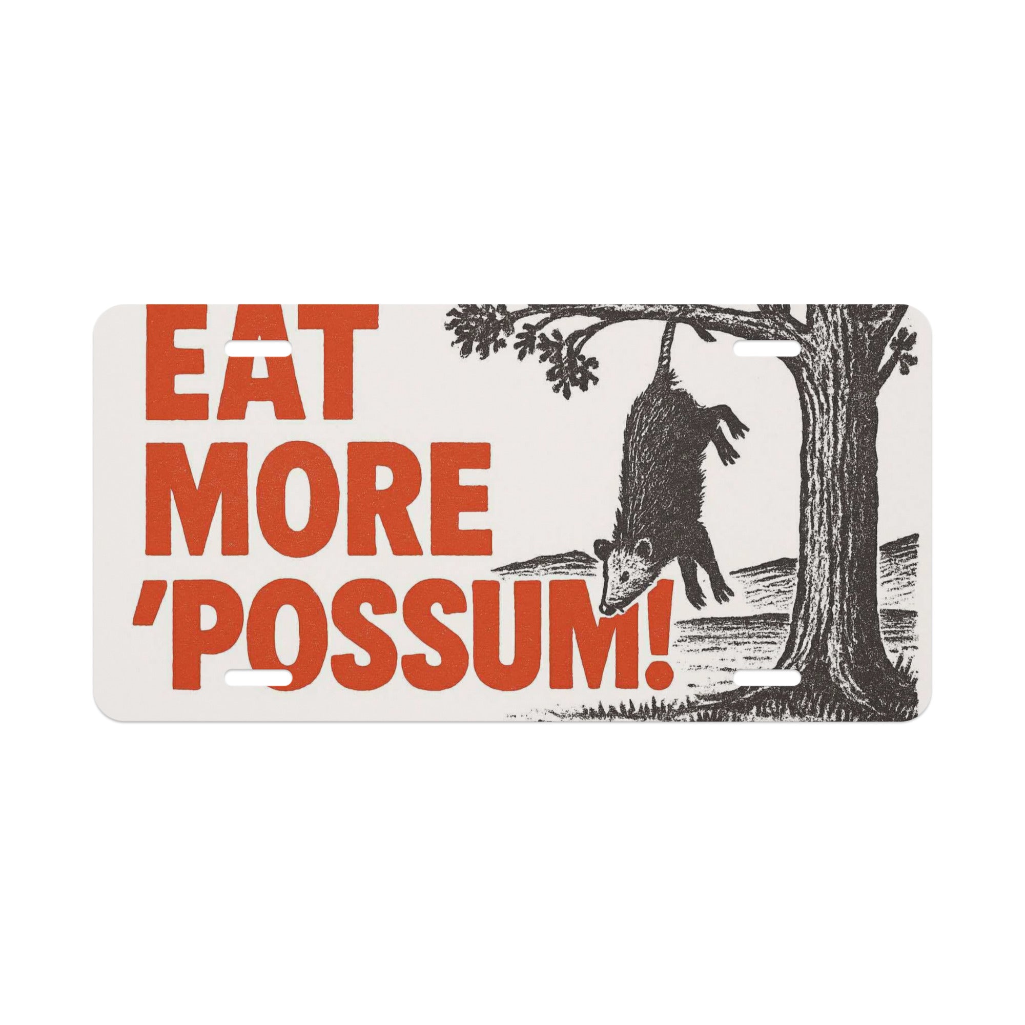 Possum license plate – Cornbread Country Club