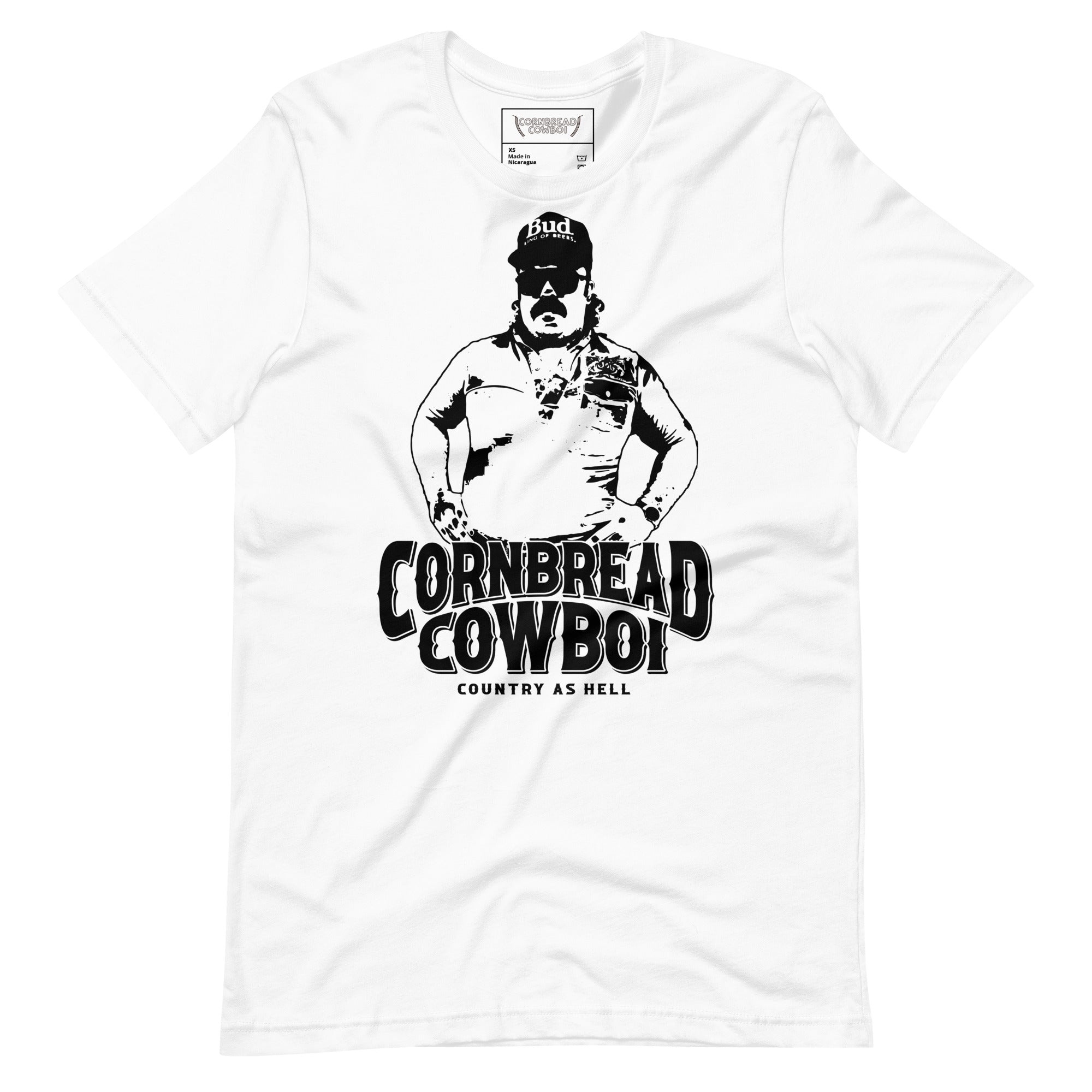 COWBOI WHITE TEE – Cornbread Country Club
